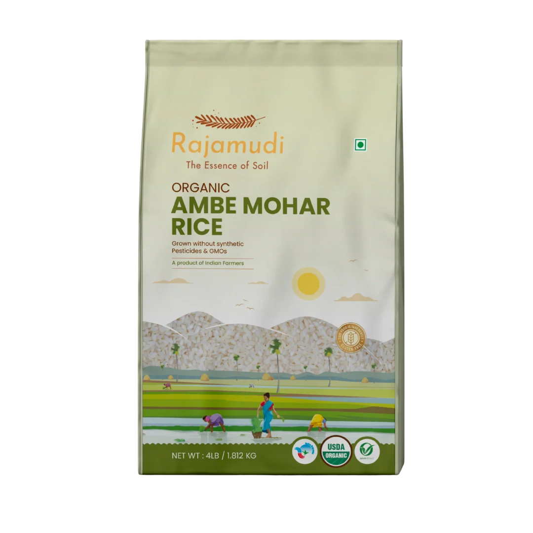Rajamudi Organic Ambe Mohar Rice 2 Kg : A Taste of Maharashtra ...